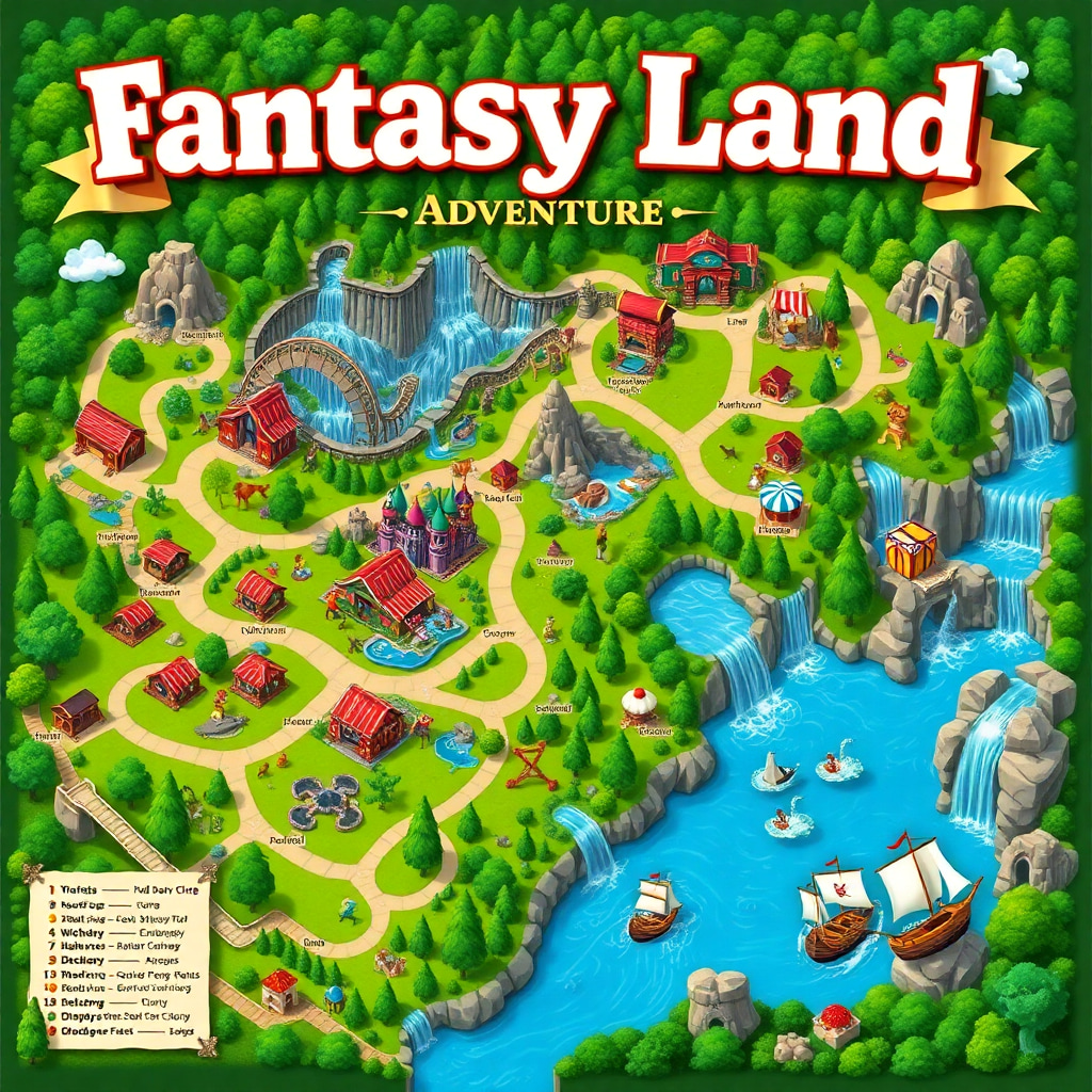 Best Theme Park Map Illustration Generator | Vondy