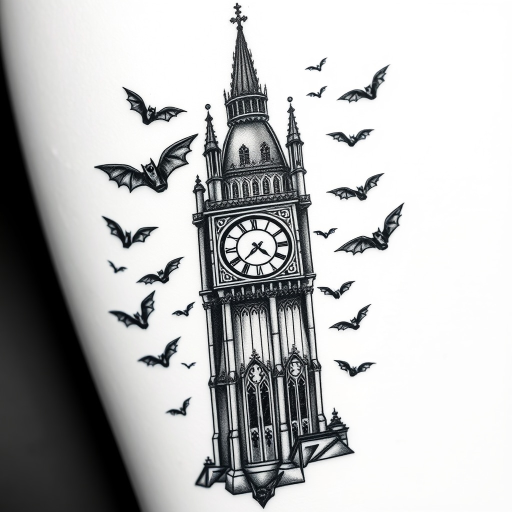 Best Gothic Clock Tattoo Generator | Vondy