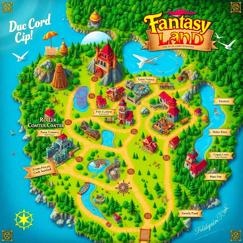 Best Theme Park Map Illustration Generator | Vondy Best Theme Park Map Illustration Generator | Vondy