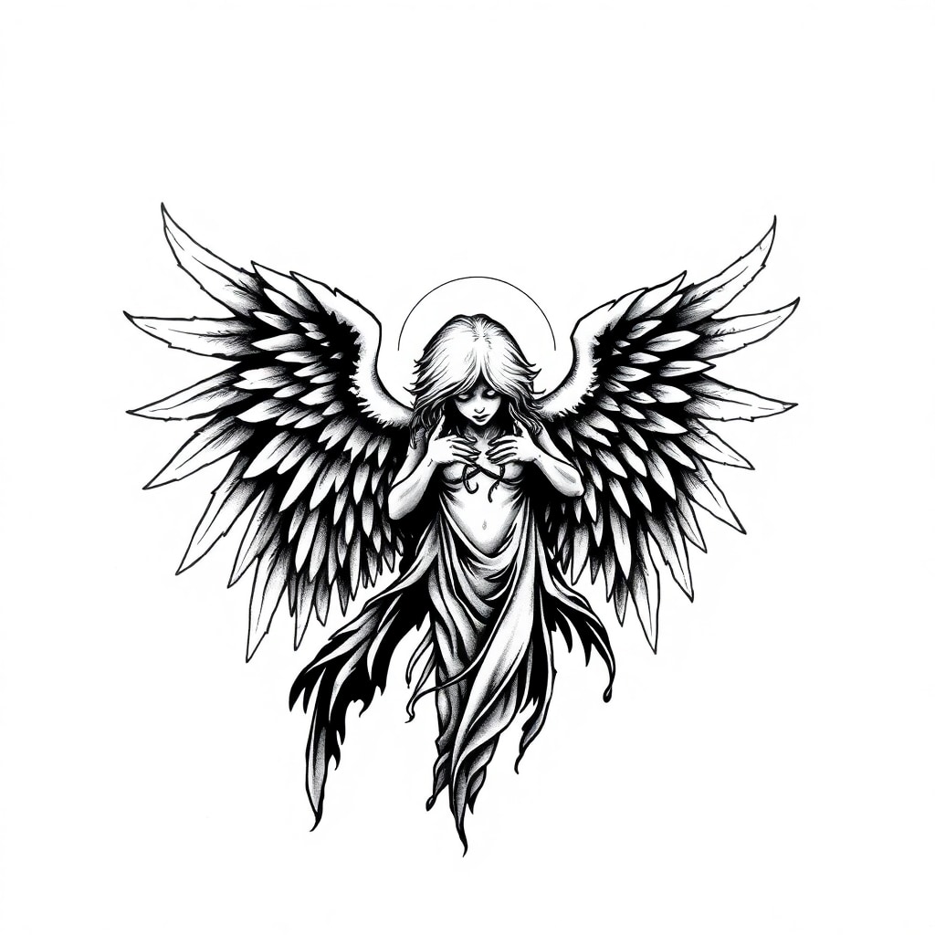 Best Dark Angel Tattoo Ideas Vondy