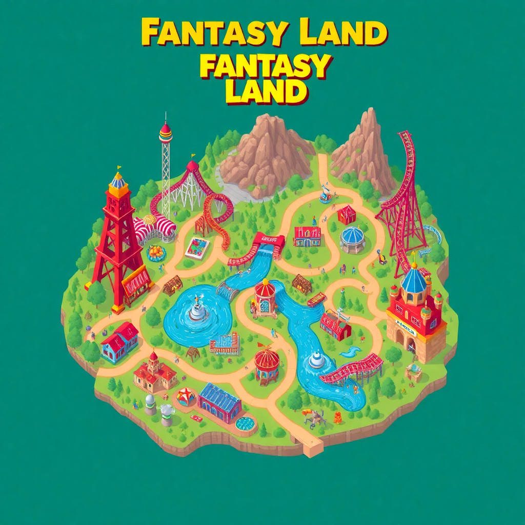 Best Theme Park Map Illustration Generator | Vondy Best Theme Park Map Illustration Generator | Vondy