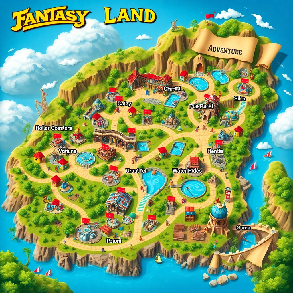 Best Theme Park Map Illustration Generator | Vondy