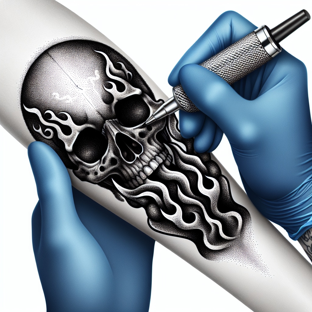 Best Stipple Skull Tattoo Generator | Vondy