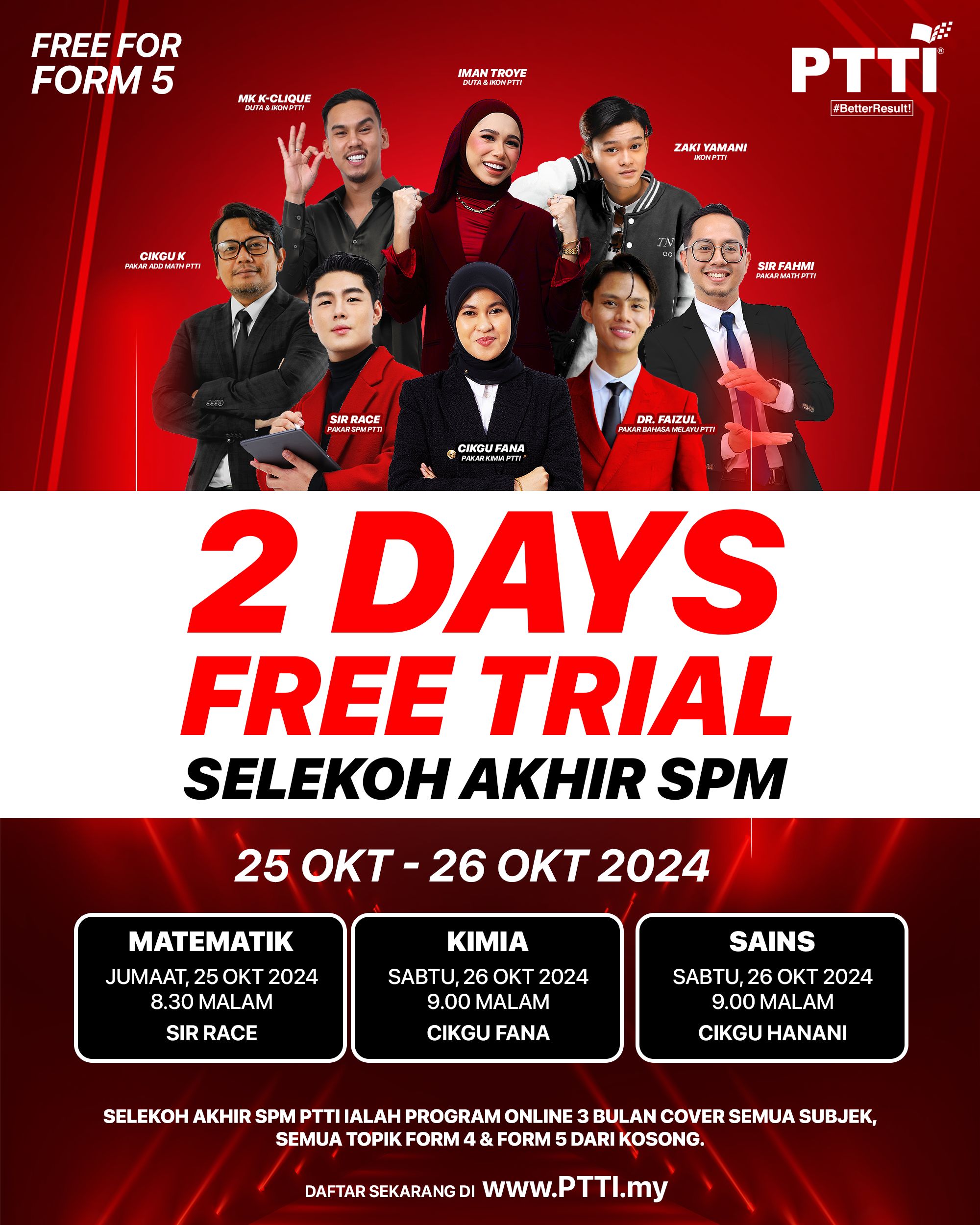 SELEKOH AKHIR SPM FREE TRIAL