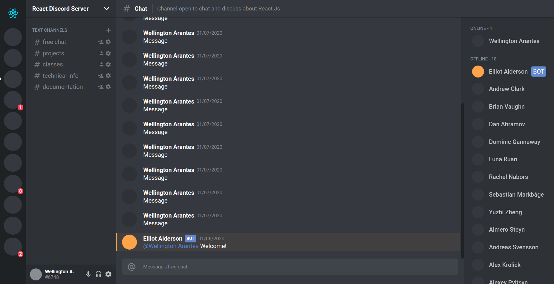 Github W Arantesdiscord React Discord User Interface Featuring Reactjs And Typescript