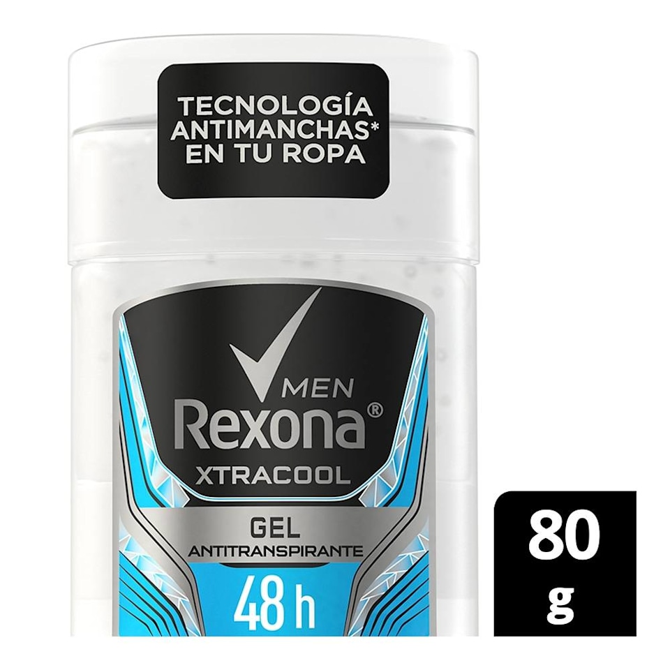 Desodorante antitranspirante Rexona Xtracool en gel para hombre 80 g ... Desodorante antitranspirante Rexona Xtracool en gel para hombre 80 g ...