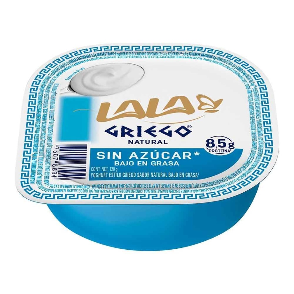 Yoghurt Lala Griego natural sin azucar de 120 g | Walmart Yoghurt Lala Griego natural sin azucar de 120 g | Walmart