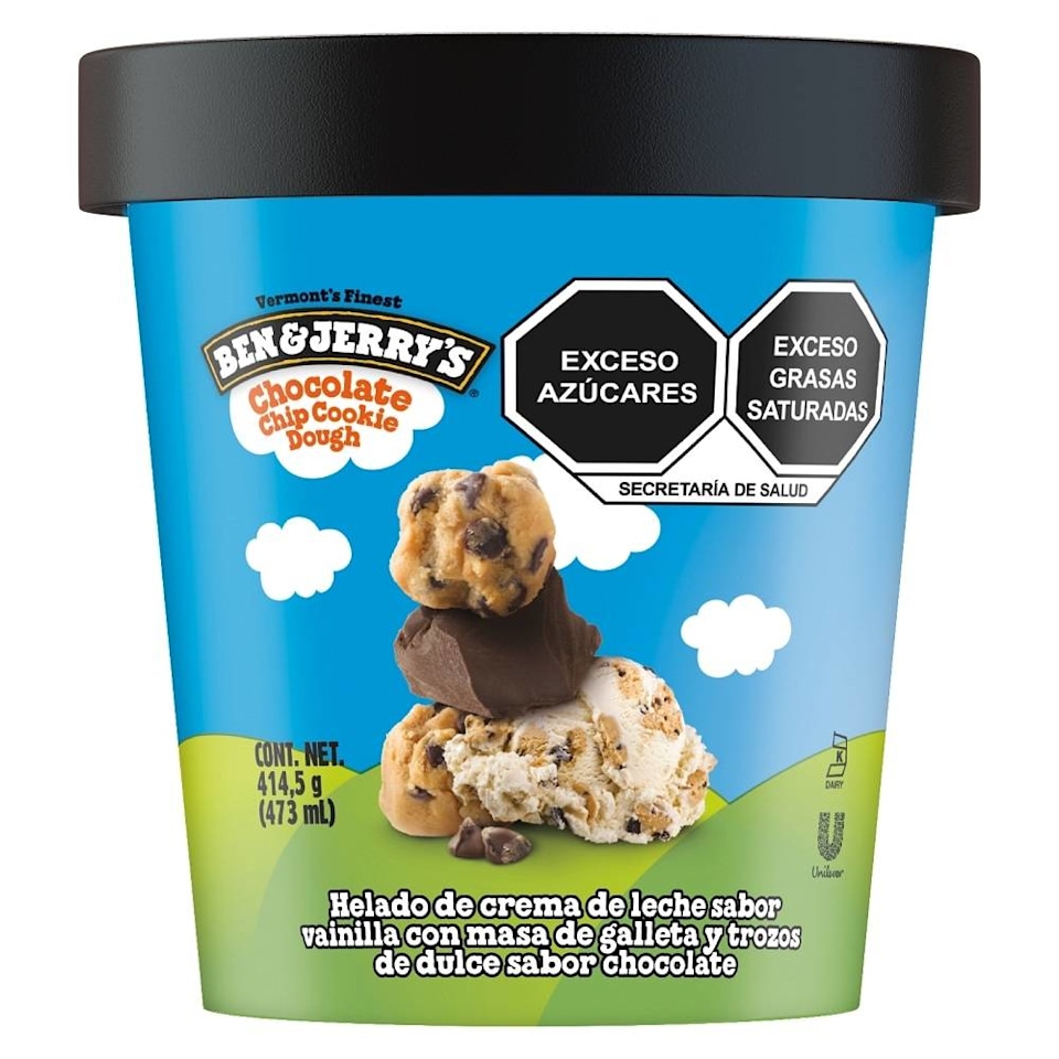 Helado de crema de leche Ben & Jerry´s chocolate chip cookie dough 473 ... Helado de crema de leche Ben & Jerry´s chocolate chip cookie dough 473 ...