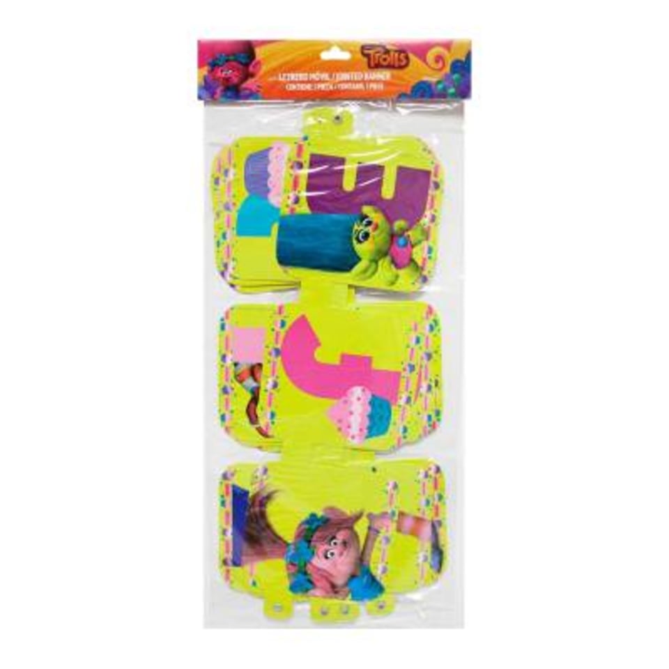 Letrero móvil Granmark Trolls feliz cumpleaños | Walmart