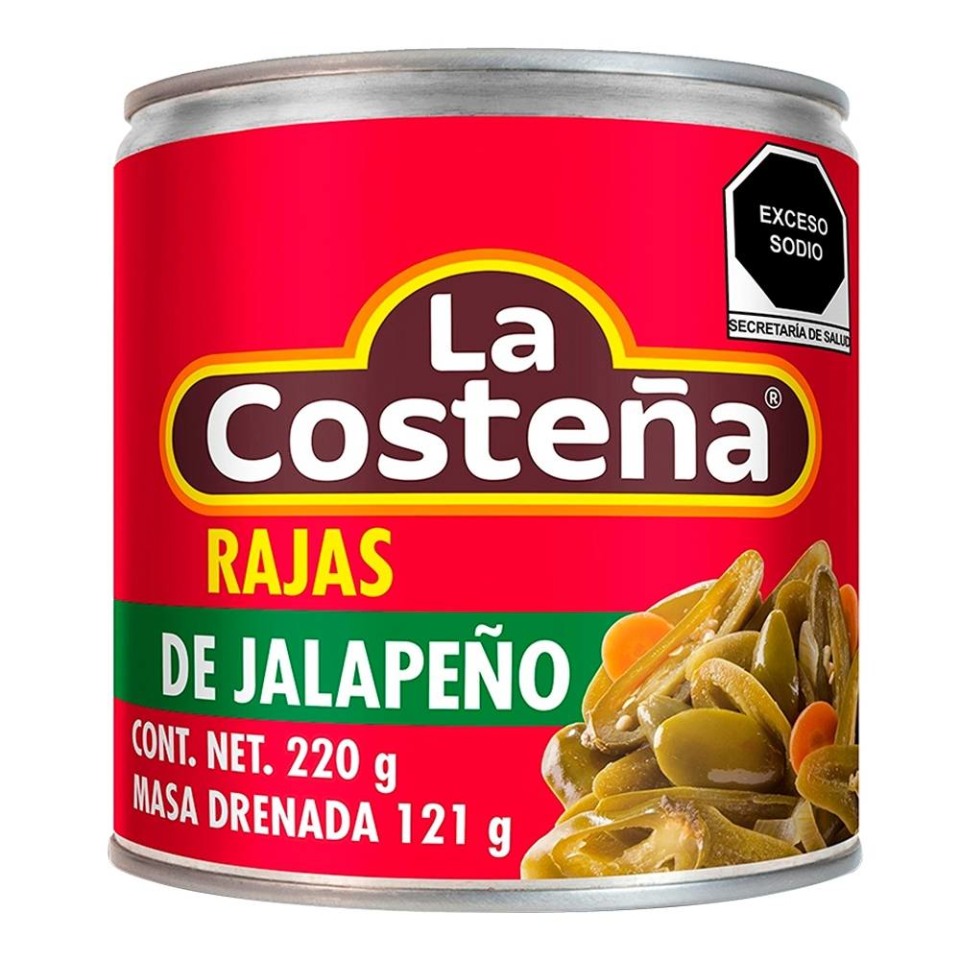 Rajas de jalapeño La Costeña en escabeche 220 g | Walmart Rajas de jalapeño La Costeña en escabeche 220 g | Walmart