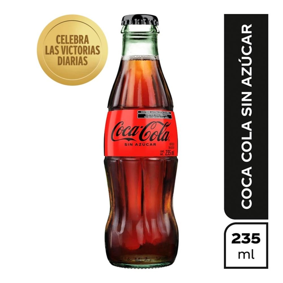 Refresco Coca Cola sin azúcar, botella de 235 ml | Walmart Refresco Coca Cola sin azúcar, botella de 235 ml | Walmart