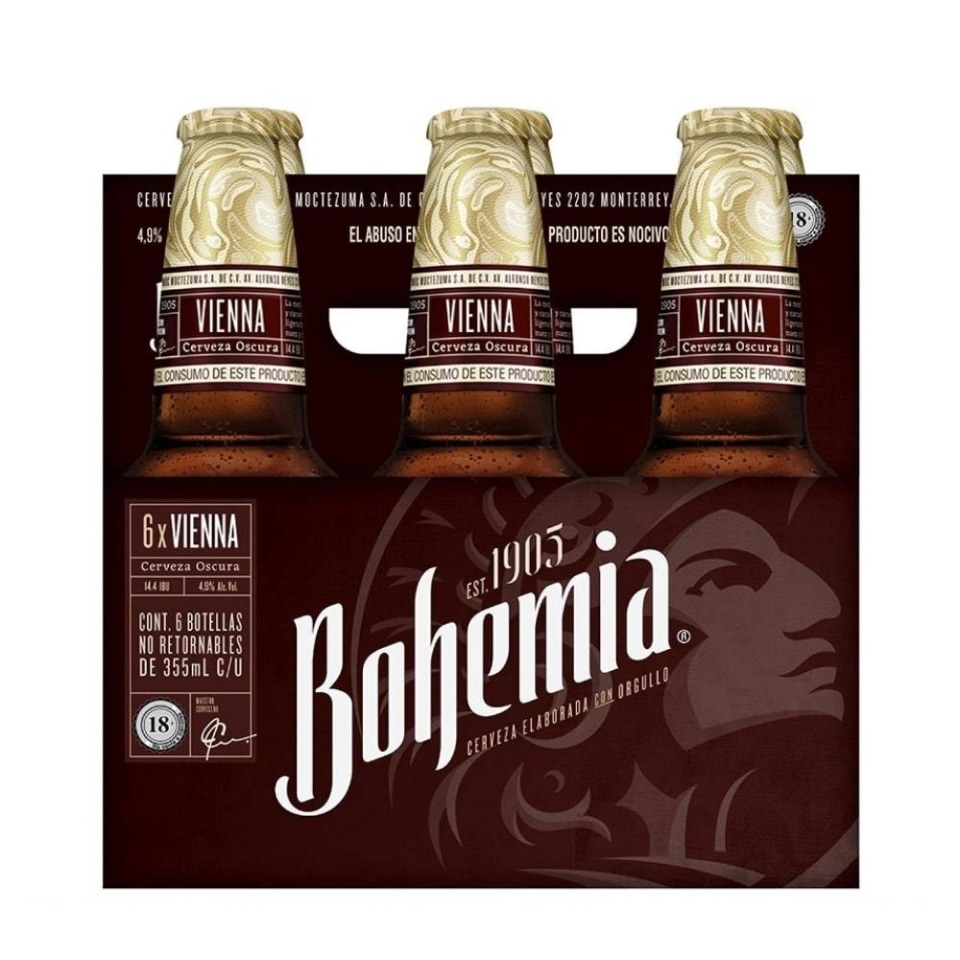 Cerveza oscura Bohemia 6 botellas de 355 ml c/u | Walmart Cerveza oscura Bohemia 6 botellas de 355 ml c/u | Walmart