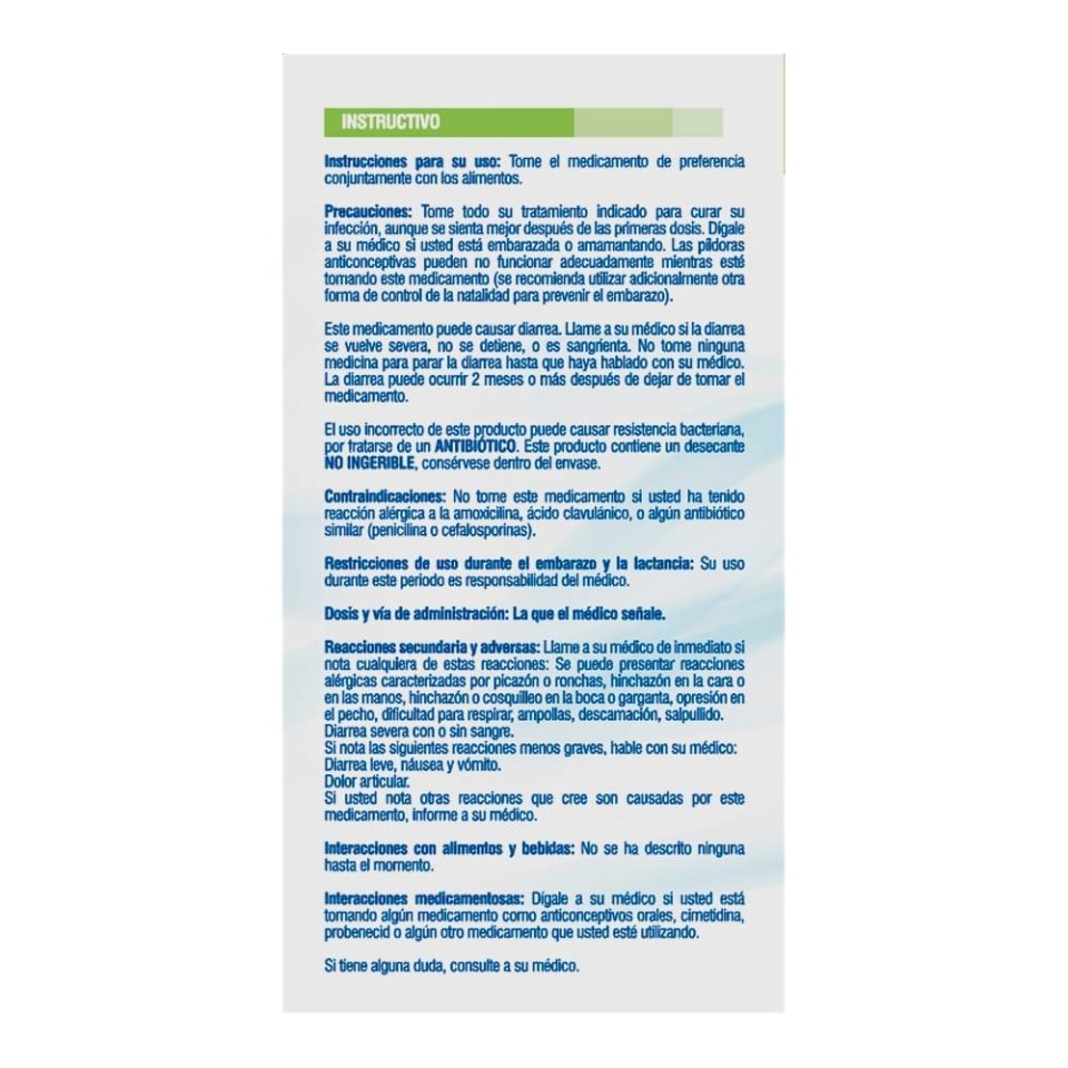 Amoxiclav 500 mg/125 mg 15 tabletas | Walmart Amoxiclav 500 mg/125 mg 15 tabletas | Walmart