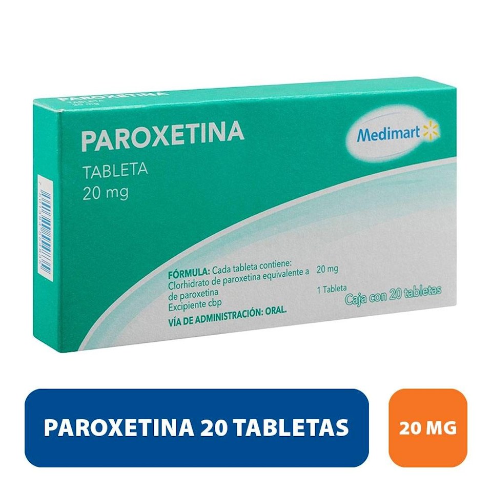 Paroxetina Medimart 20 mg, 20 tabletas | Walmart