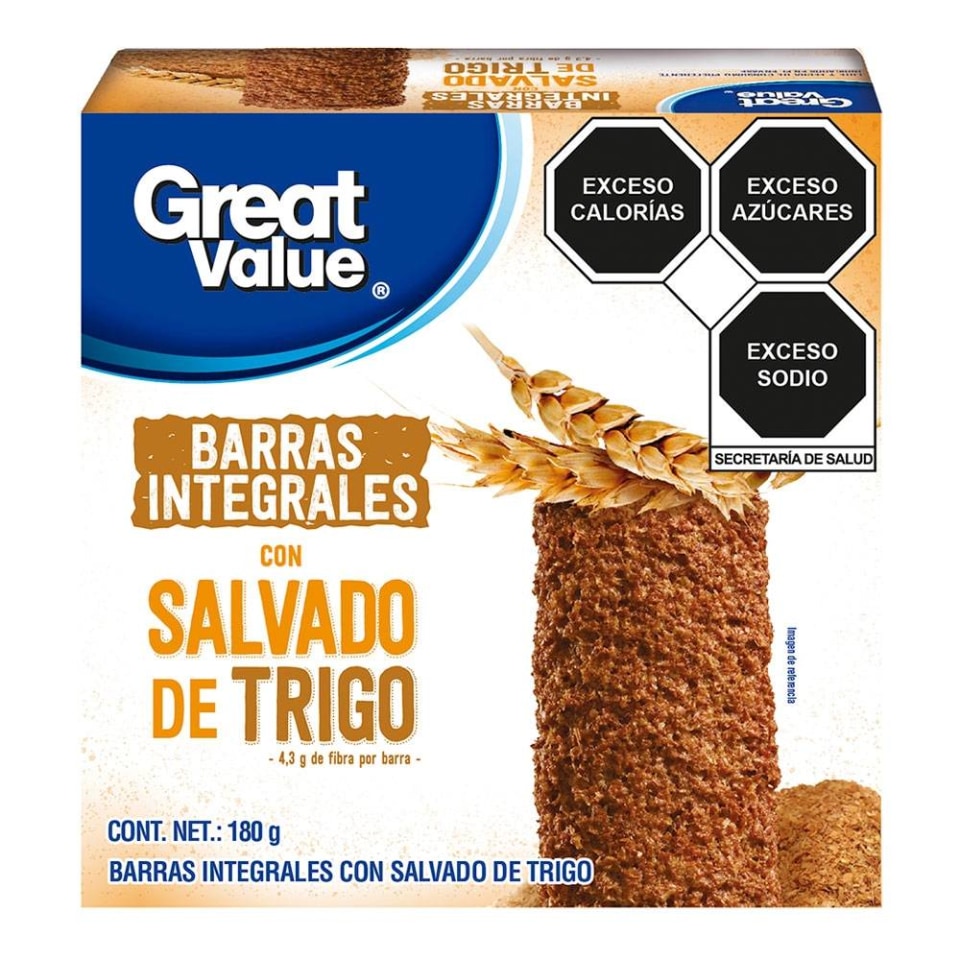 Barras Great Value integrales con salvado de trigo 180 g | Walmart Barras Great Value integrales con salvado de trigo 180 g | Walmart