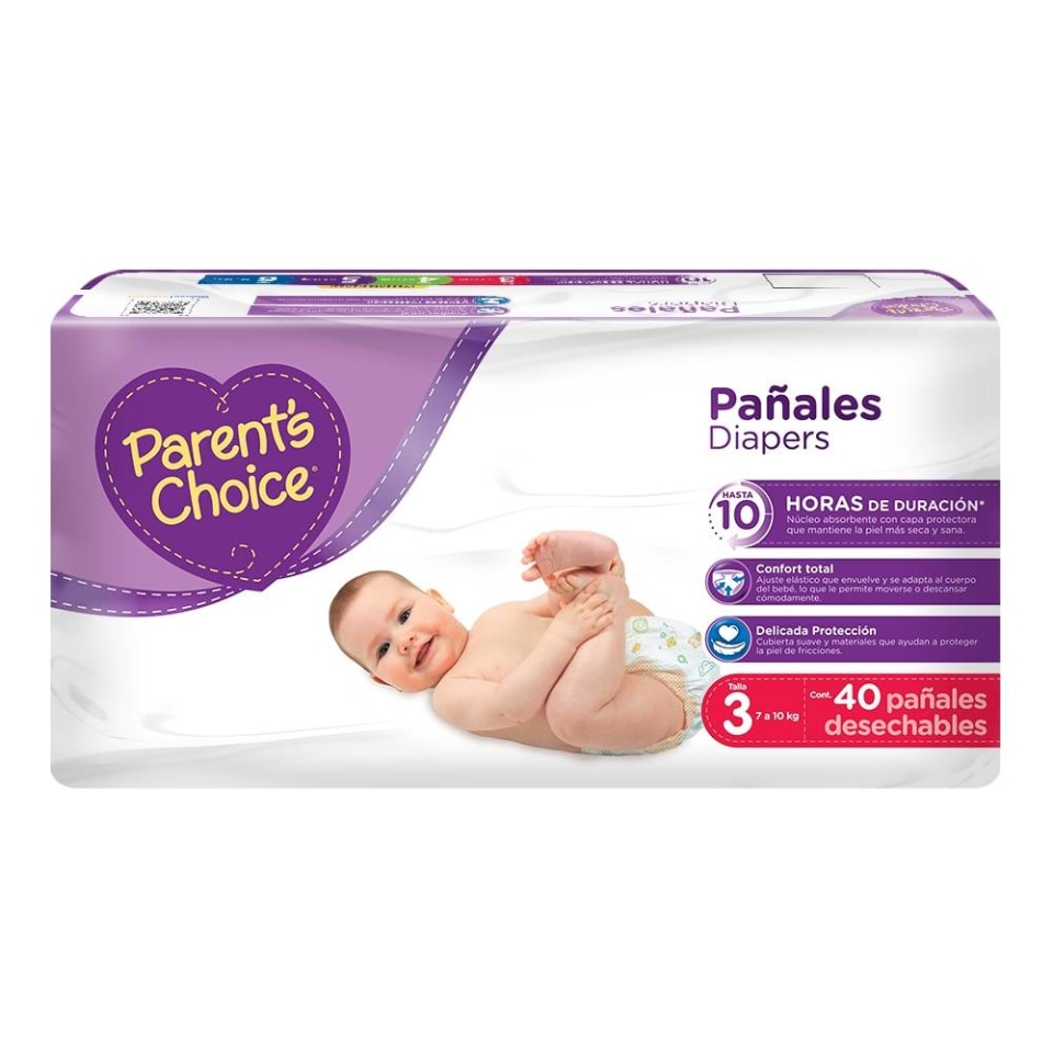 Pañales Parent's Choice talla 3 unisex 40 pzas | Walmart