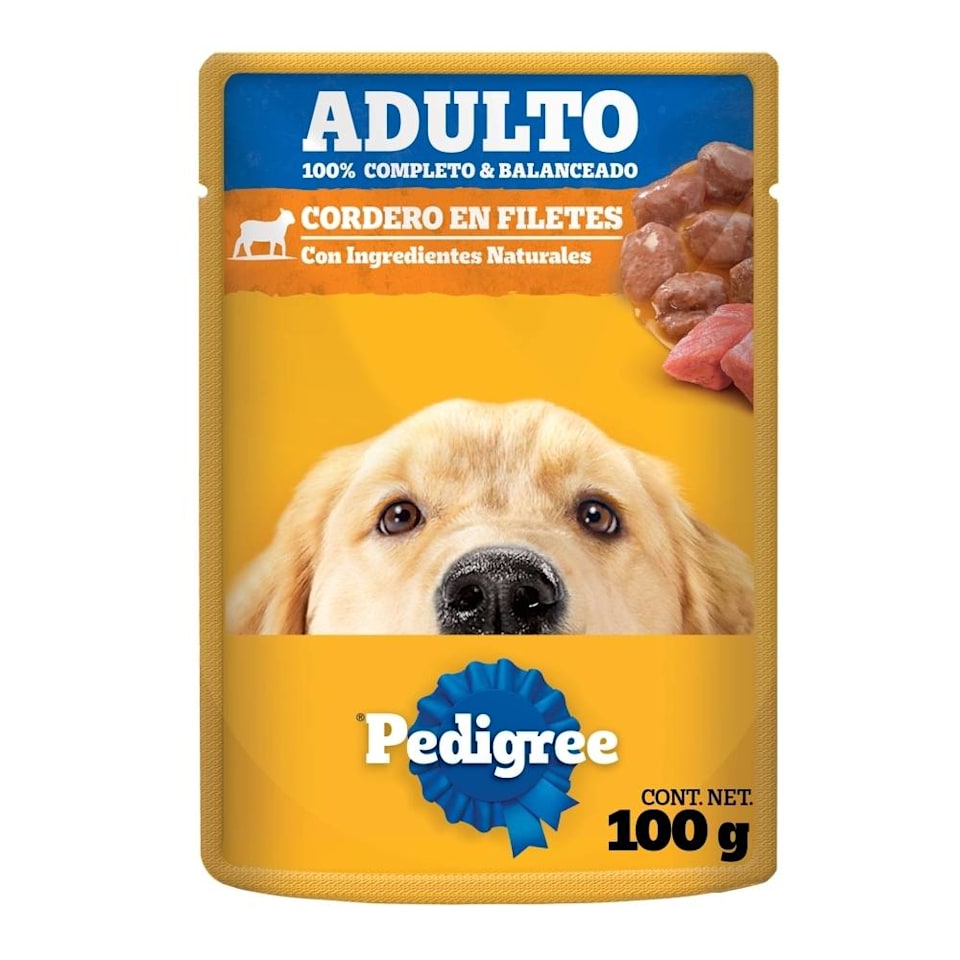 Alimento para Perro Pedigree Adulto Cordero en Filetes 100 g | Walmart