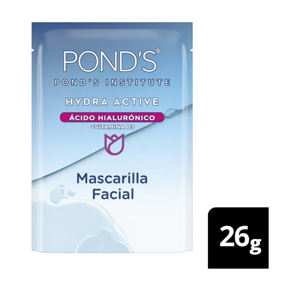 Mascarilla Facial Ponds Hydra Active Con ácido Hialurónico Vitamina