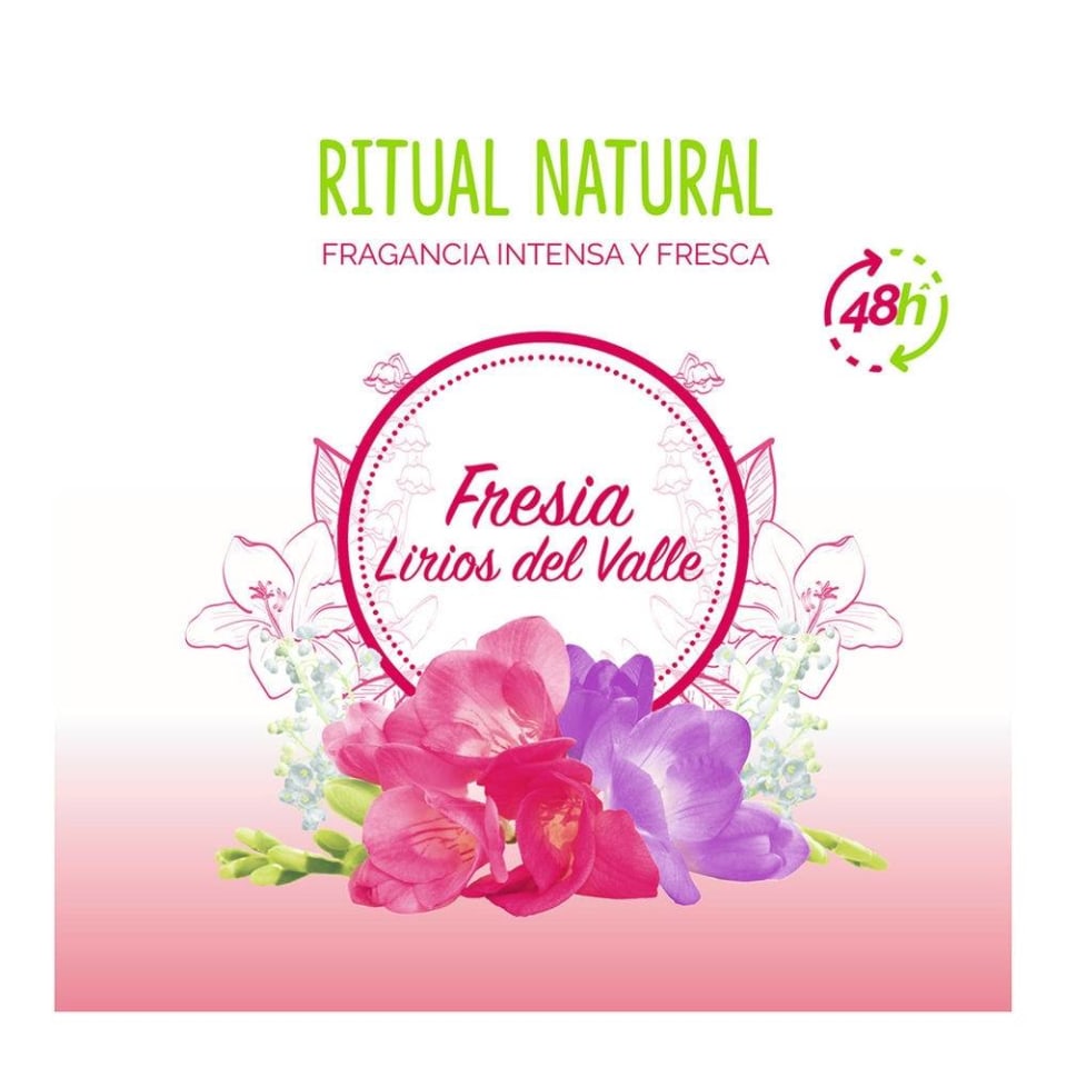 Desodorante antitraspirante Garnier Obao ritual natural fresia en roll ... Desodorante antitraspirante Garnier Obao ritual natural fresia en roll ...
