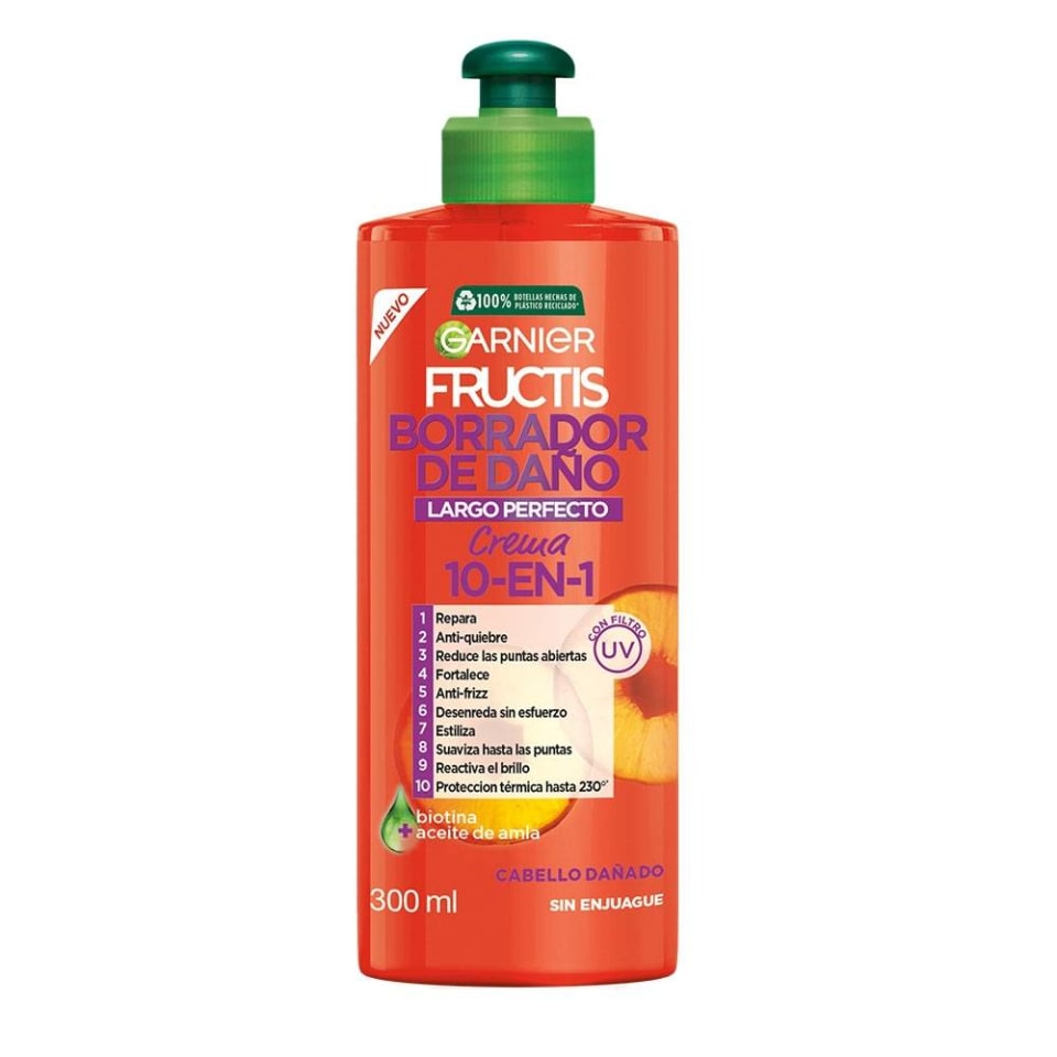 Crema para peinar Garnier Fructis 10 en 1 borrador de daño 300 ml | Walmart
