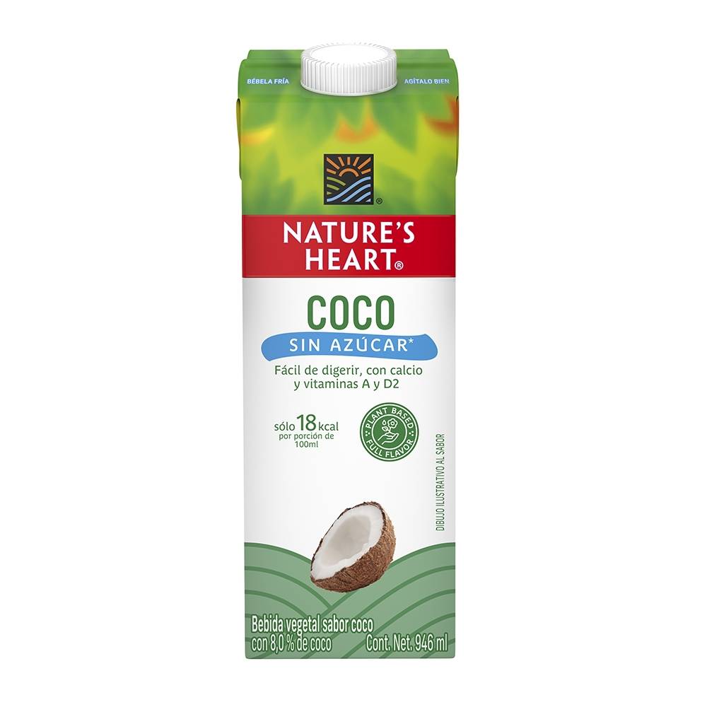 Alimento Líquido Natures Heart De Coco Sin Azúcar 946 Ml Bodega