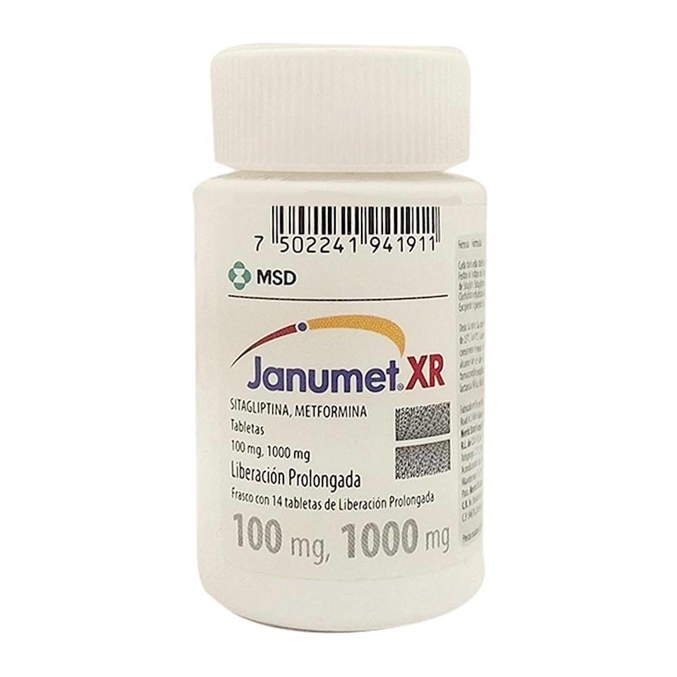 Janumet Xr 100 Mg 1000 Mg 14 Tabletas De Liberación Prolongada Walmart