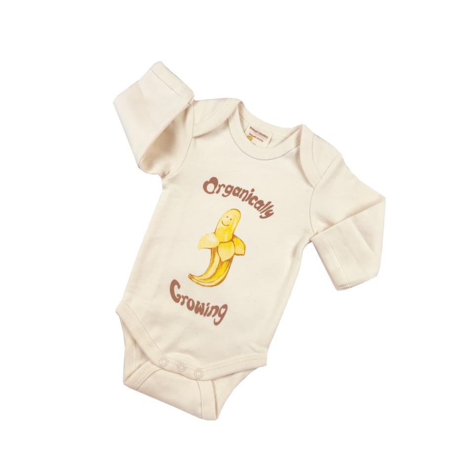 Body Pijama De Manga Larga De Algodón Orgánico Plátano 6 12m Healthy Body Head To Toe