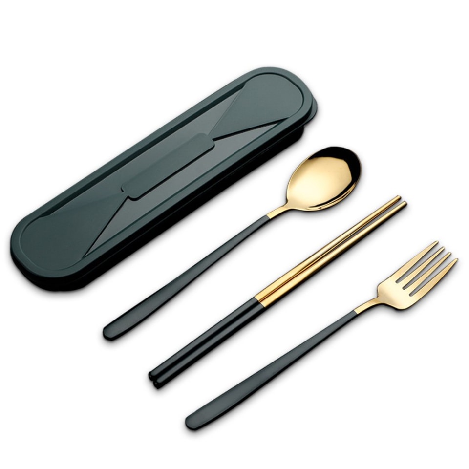 Utensilios de cocina Juegos portátiles de acero inoxidable 304 Vajilla ... Utensilios de cocina Juegos portátiles de acero inoxidable 304 Vajilla ...