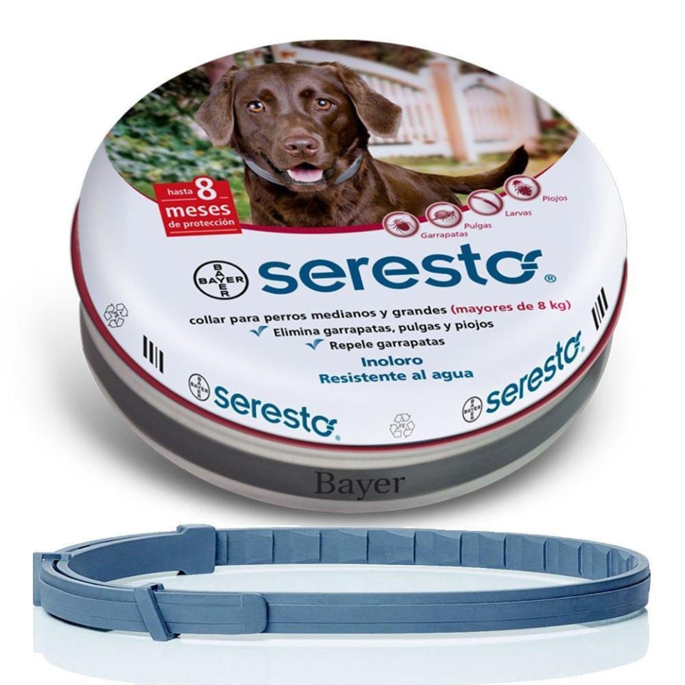 Collar Antipulgas y Garrapatas Seresto para Perro Mediano y Grande +8 ... Collar Antipulgas y Garrapatas Seresto para Perro Mediano y Grande +8 ...