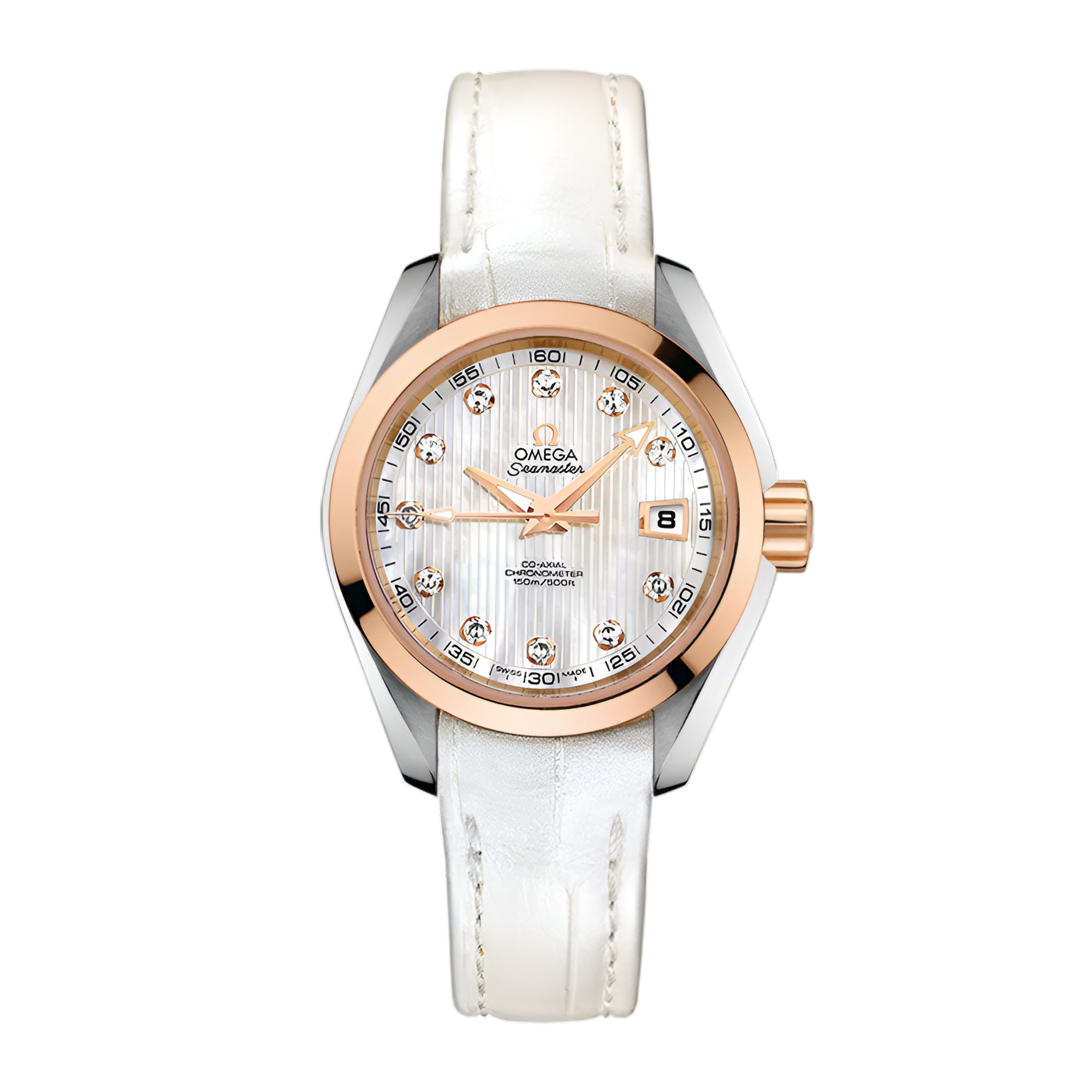 Omega Aqua Terra Rose Gold & Steel Mother of Pearl Dial 30mm 231.23.30 ...