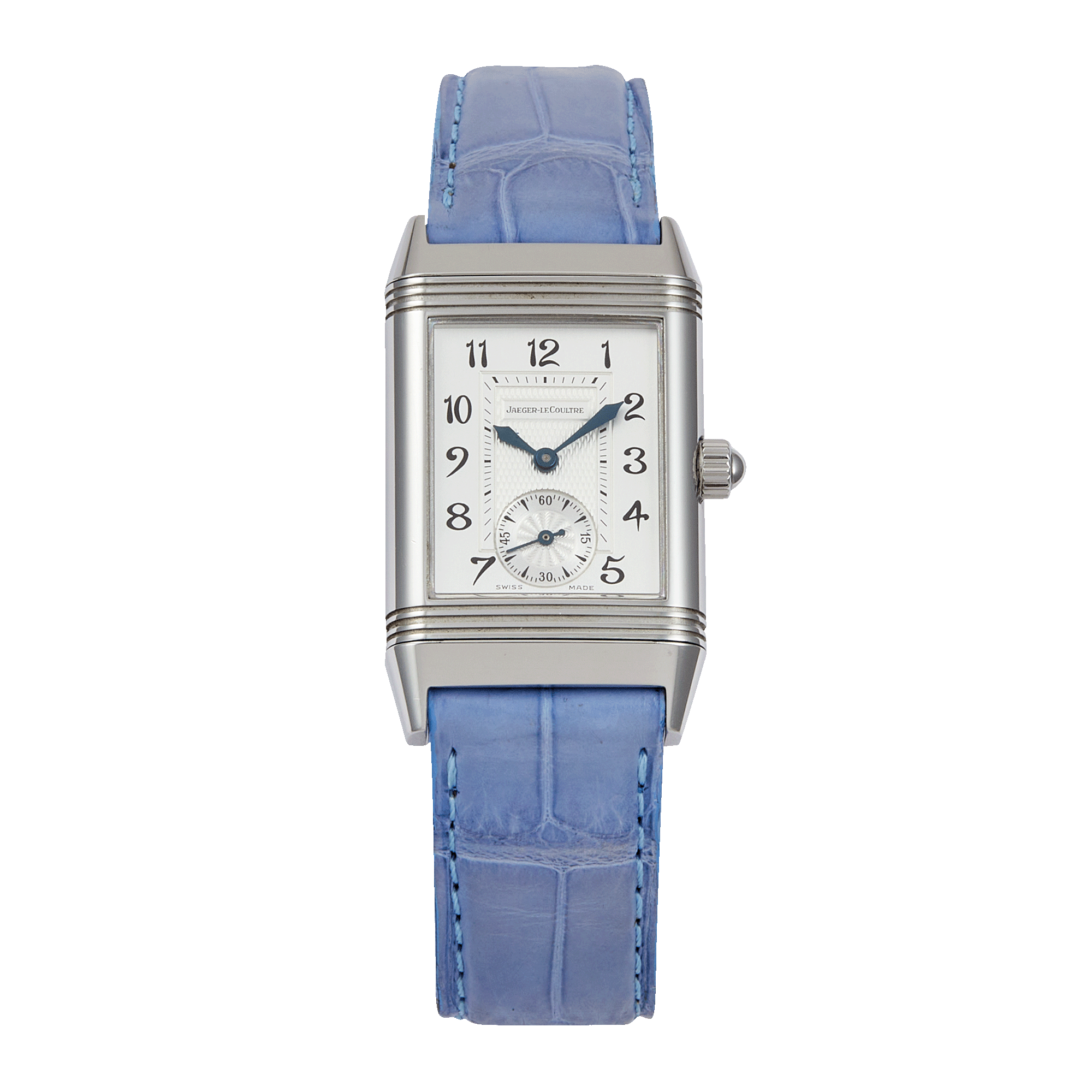 Jaeger-LeCoultre Reverso Steel Diamond White Dial 23mm 256.8.75 - Make ...