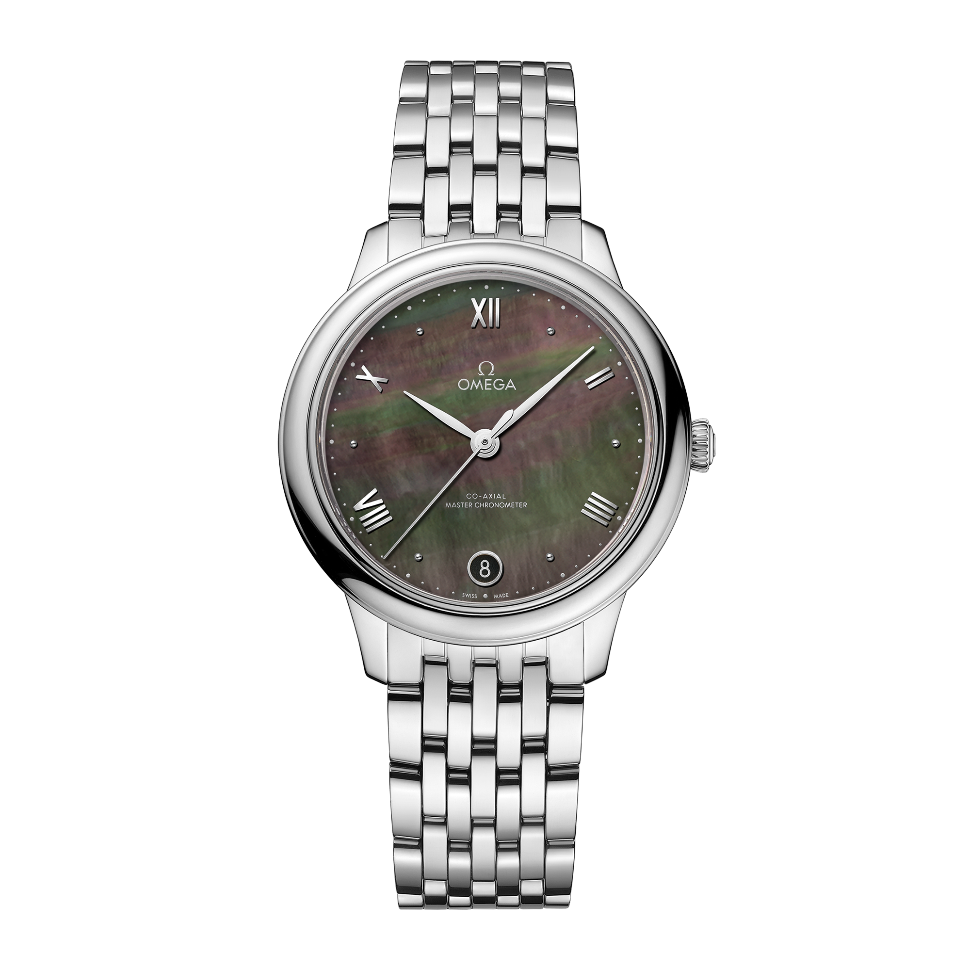 Omega De Ville Master Chronometer Steel Brown MOP Dial 34mm 434.10.34 ...