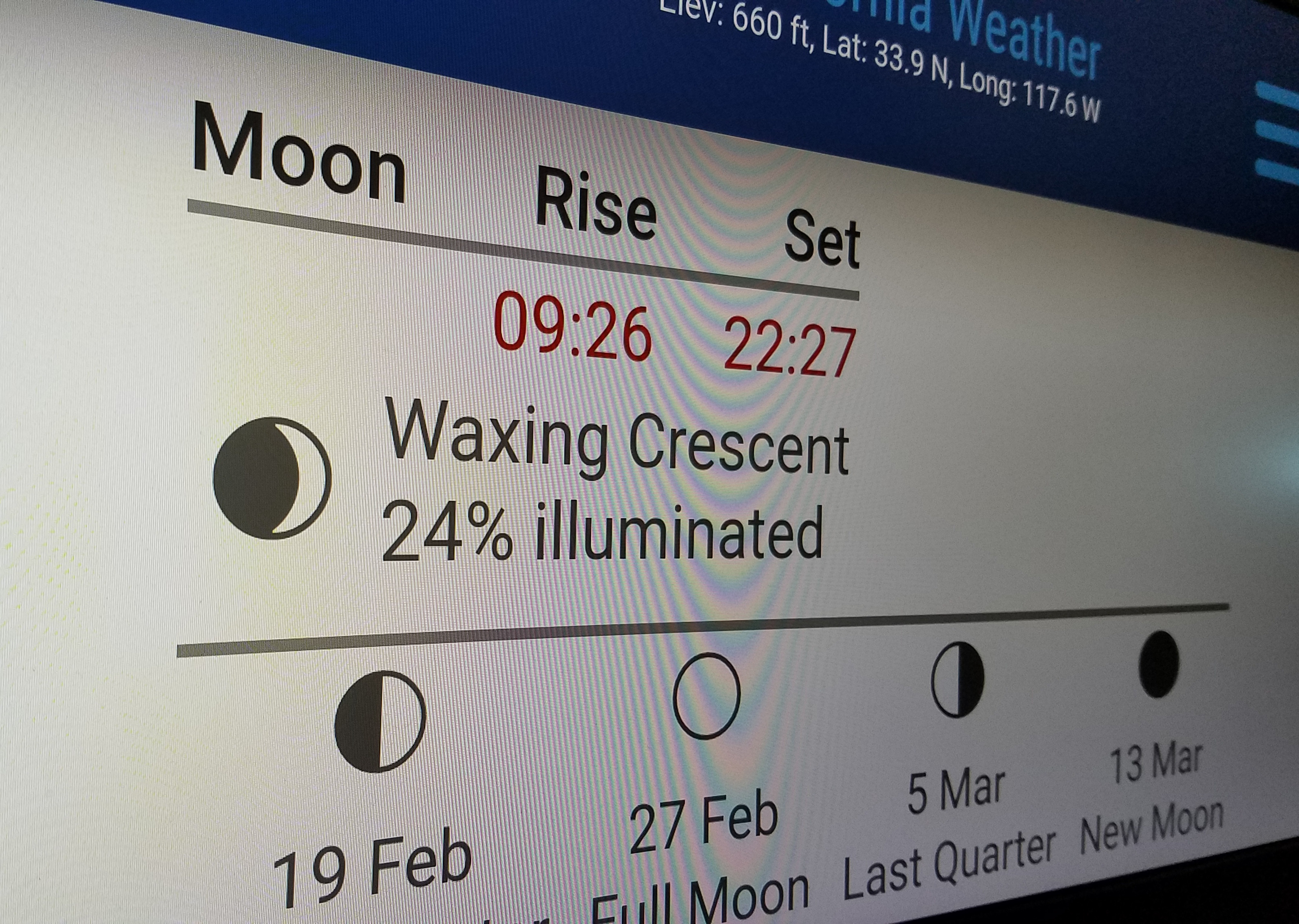 Adding a Moon Data Widget to Wview Website | Bob’s Blog