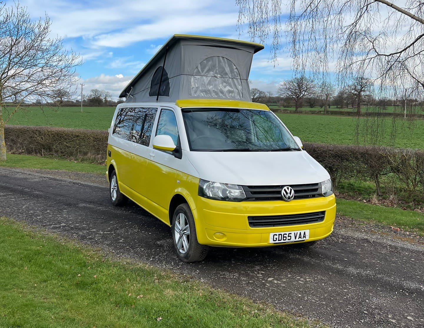 Vw Campervan Two Tone Grape Yellow Trendline 65 Plate Lwb