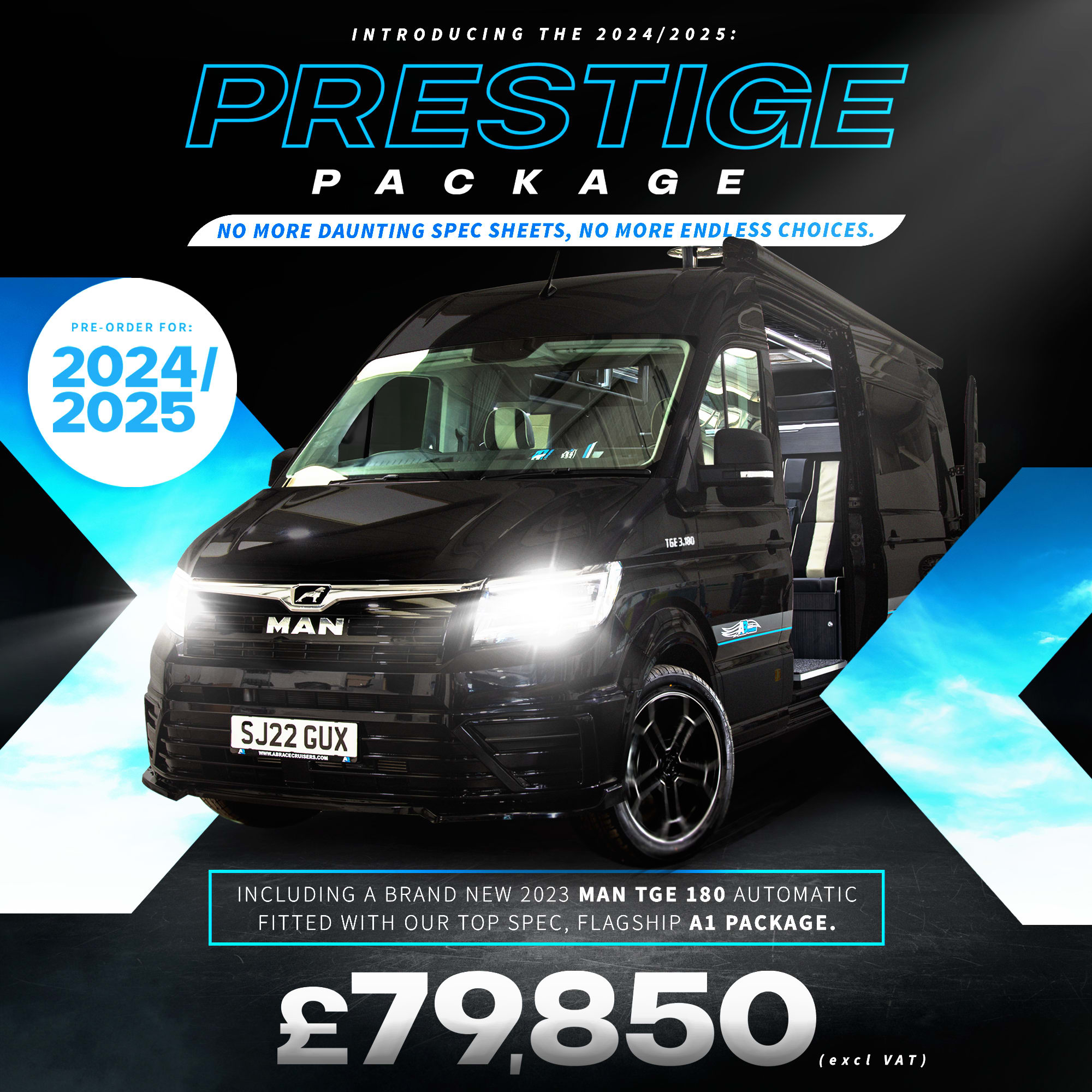 MAN TGE 180 Automatic AB Race Cruiser Camper Van Motorhome Day Van
