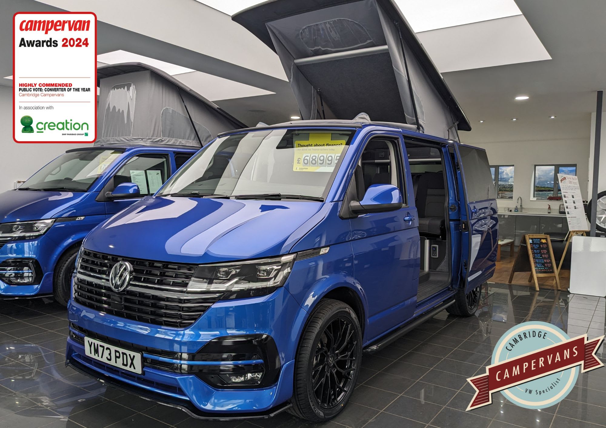 2023 73 Reg Vw T6.1 204dsg Swb, T32 Highline Campervan Co...