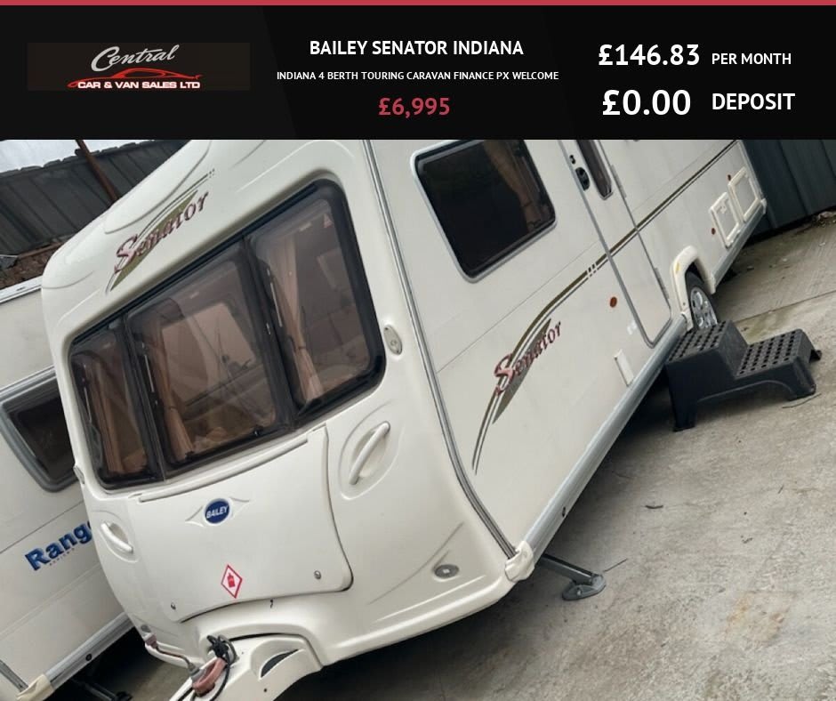 Bailey Senator Indiana Indiana 4 Berth Touring Caravan Fi...