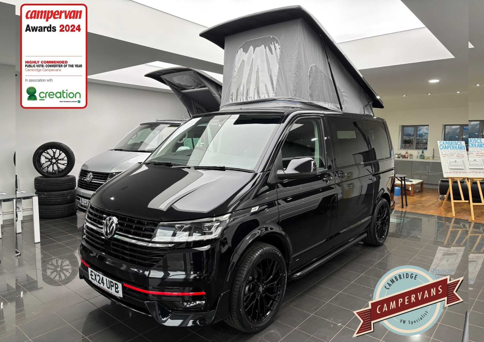 2024 24 Reg Vw T6.1 110ps Highline Swb Tailgate – Led L...