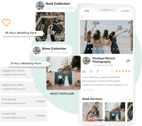 Wedding Photography Profile page