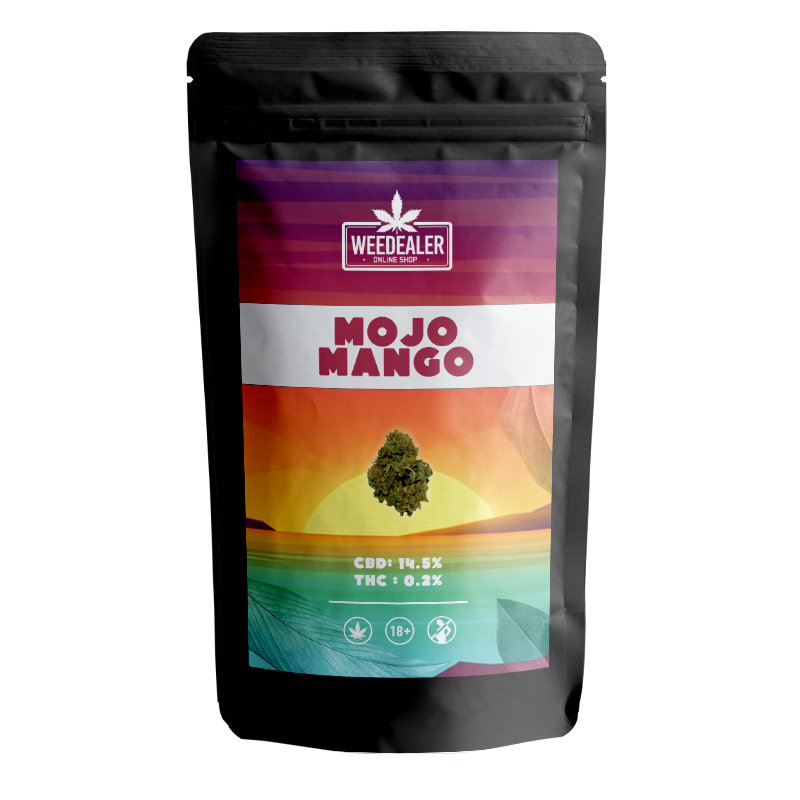 Découvrez la Mojo Mango CBD 14,6% - Weedealer