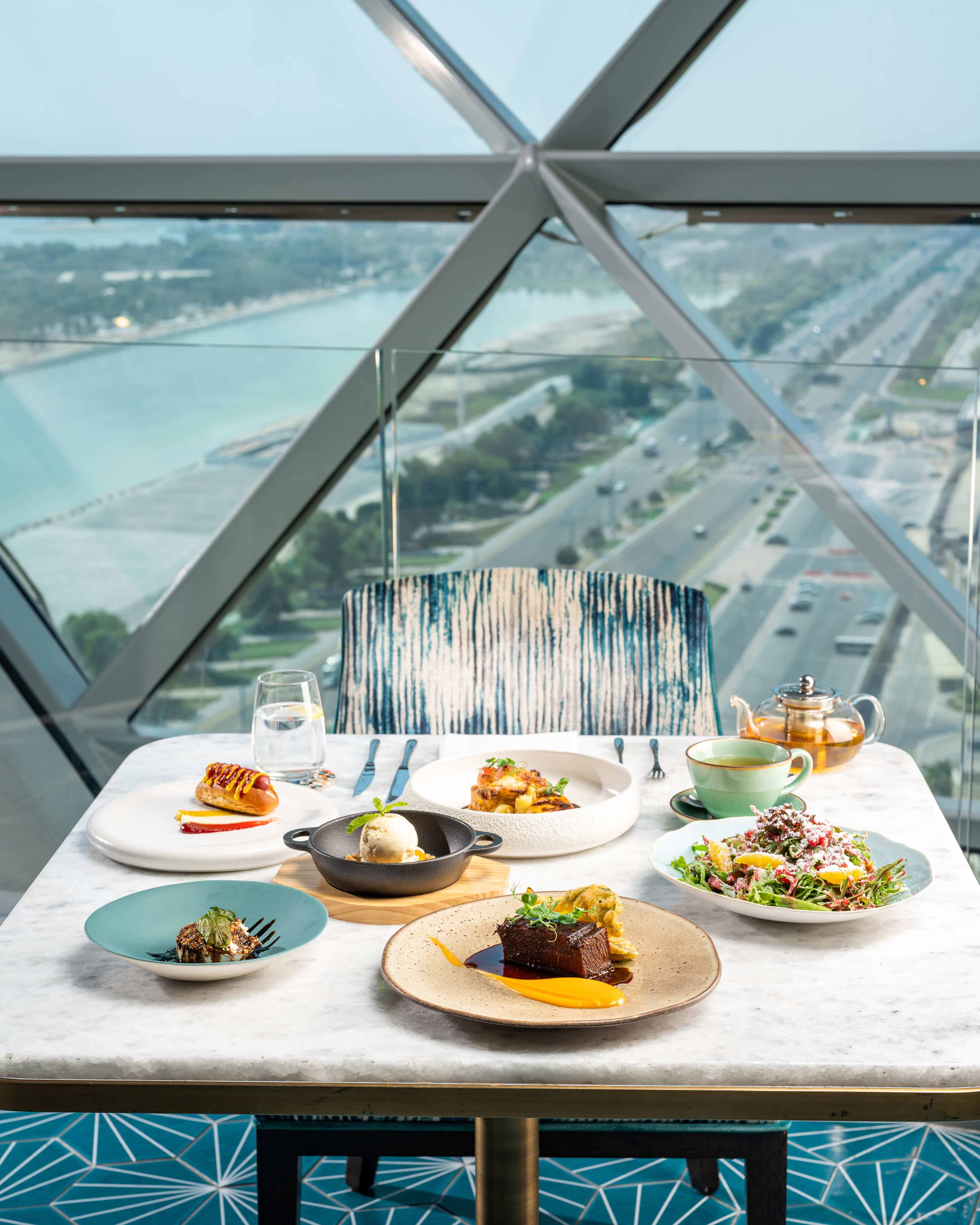 Dine with city views at Cyan Brasserie