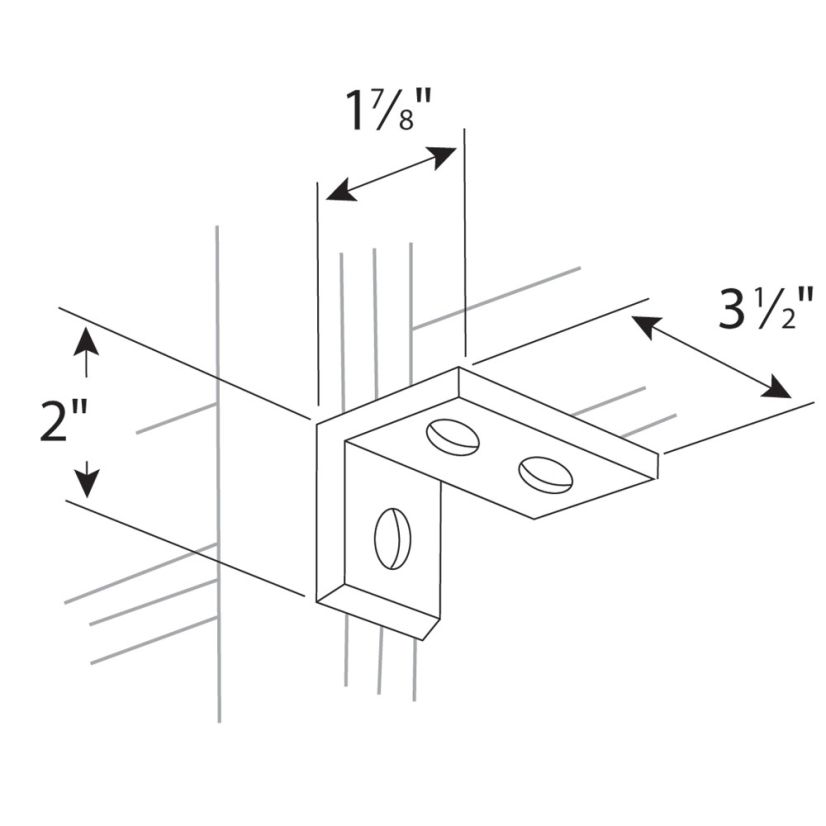 Thomas & Betts Superstrut® AB260-R Right 90 deg Offset Bent Tee, 3 ...