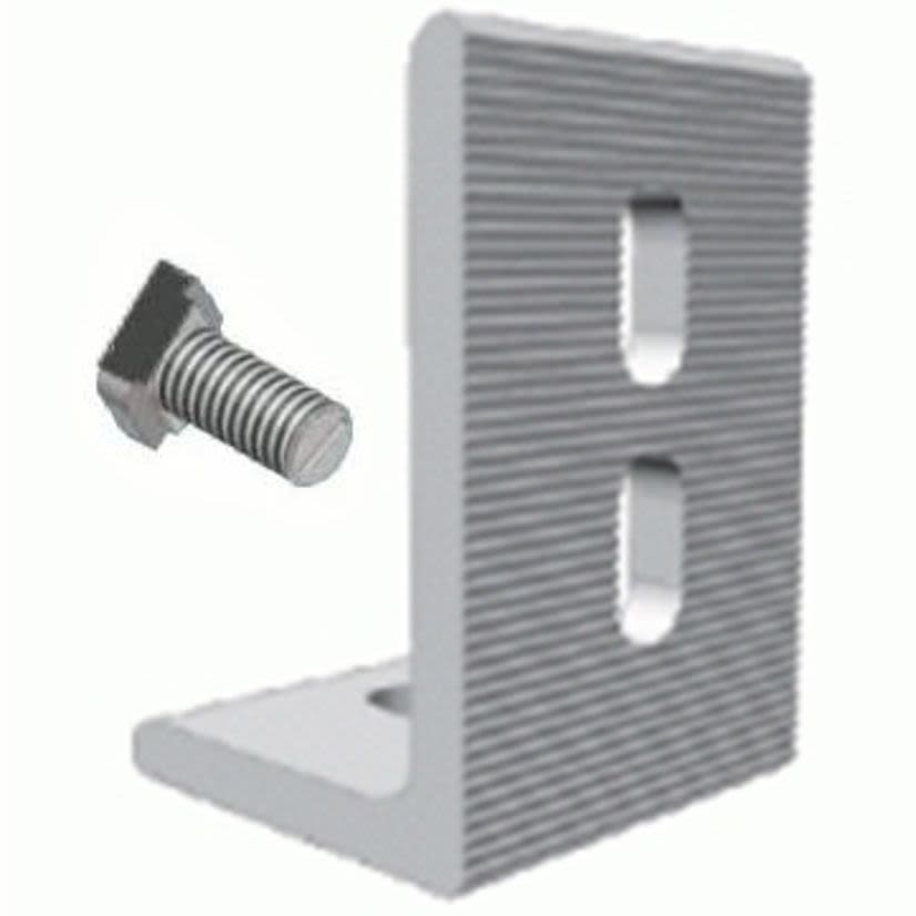 Unirac 304001C Serrated L-Foot With T-Bolt, Aluminum, Clear Anodized ...