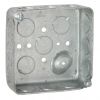 RACO 190 Drawn Square Box, Steel, 21 cu-in Capacity, (16) Knockouts, 4 ...