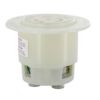 Leviton® 4715-C Grounding Receptacle Locking Flanged Outlet, 125 VAC ...