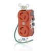 Leviton® 4700-IG Duplex Extra Heavy Duty Isolated Grounding Locking ...
