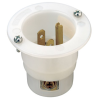 Leviton® 5278-C Grounding Straight Blade Flanged Inlet Receptacle, 125 ...