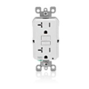 Leviton GFWT2-W Duplex Feed Through Self-Test Slim Tamper/Weather ...