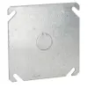 Hubbell RACO 753 Flat Box Cover, 4 in L x 4 in W, Blank Cover, Stamped ...