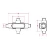 Robroy PRHX18 Type X Conduit Body With Cover, 1/2 Inch Hub, Form 8 ...